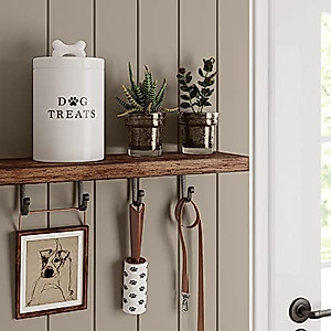 Barnyard Designs Large Dog Treat Container Airtight, Cute Dog Treat Jar, Large Dog Treat Containers with Lids, Rustic Dog Treat Storage Container, Ceramic Dog Treat Jars for Kitchen Counter, White