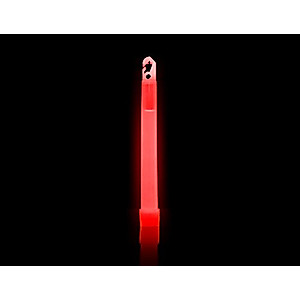 Cyalume Military Grade Red Glow Sticks - Premium Bright 6” ChemLight Emergency Glow Sticks with 8 Hour Duration (Bulk Pack of 10 Chem Lights)
