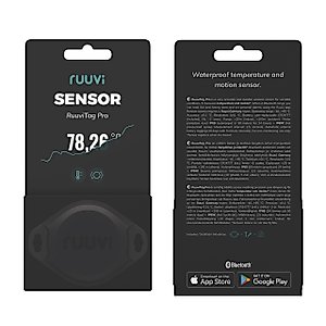 RuuviTag Pro 2in1 Wireless Bluetooth Temperature (°C/°F), and Motion Sensor. Alerts & History. Free Android/iOS apps. Integrates with Victron, Homey, and Home Assistant. Made in Europe.