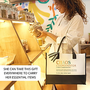 Thank You Gifts for Women, Teacher, Coworker, Boss - Boss Lady Gifts for Women, Coworker Gifts - Administrative Professional Day Gifts - Employee Appreciation Gifts, Chaos Coordinator Gifts - Tote Bag