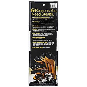 Stealth Set of 3 Golf Club Headcovers for Drivers - Black