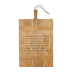 Mud Pie Wooden Sentiment Serving Board, Large, 20" x 12"