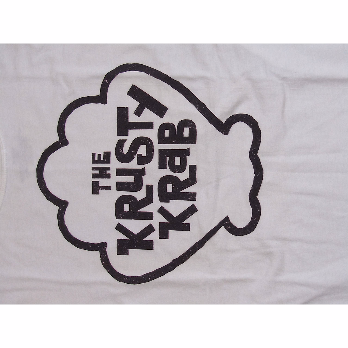 Bioworld The White Krusty Krab Logo Long Sleeve Tee- M