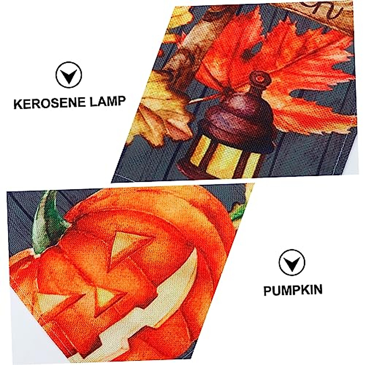 HEMOTON 12 pcs and Orange Pumpkin Party Tablemats Decoration Cloth Mats Decor Pattern Room Nights Dining Home Supplies Pads Mat- Inch X Place for Sunflower Mat Placemats