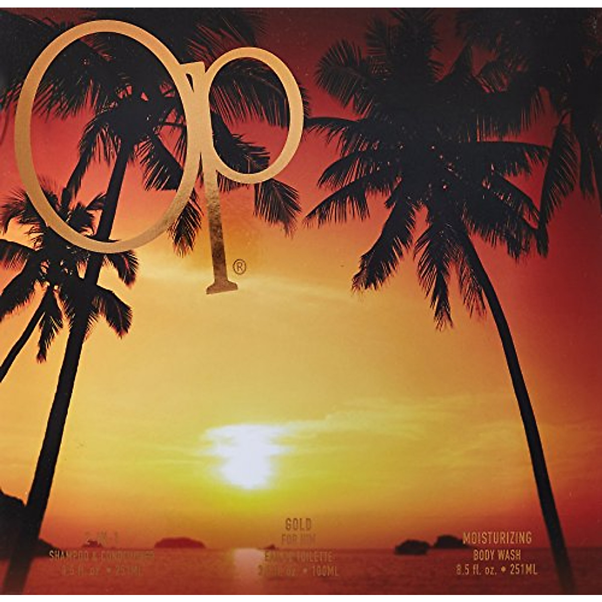 Ocean Pacific Gold 3 Piece Eau De Toilette Gift Set for Him