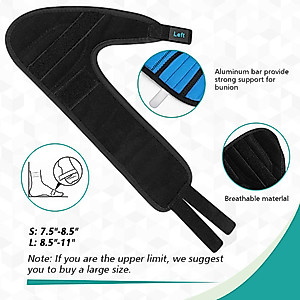 Bunion Corrector Big Toe Straightener, Bunion Splint Kit with 6 Pieces Gel Toe Separators for Day and Night Use, Relief Pain for Hallux Valgus, Hammer Toe, Overlapping Toe, Fits Women and Men