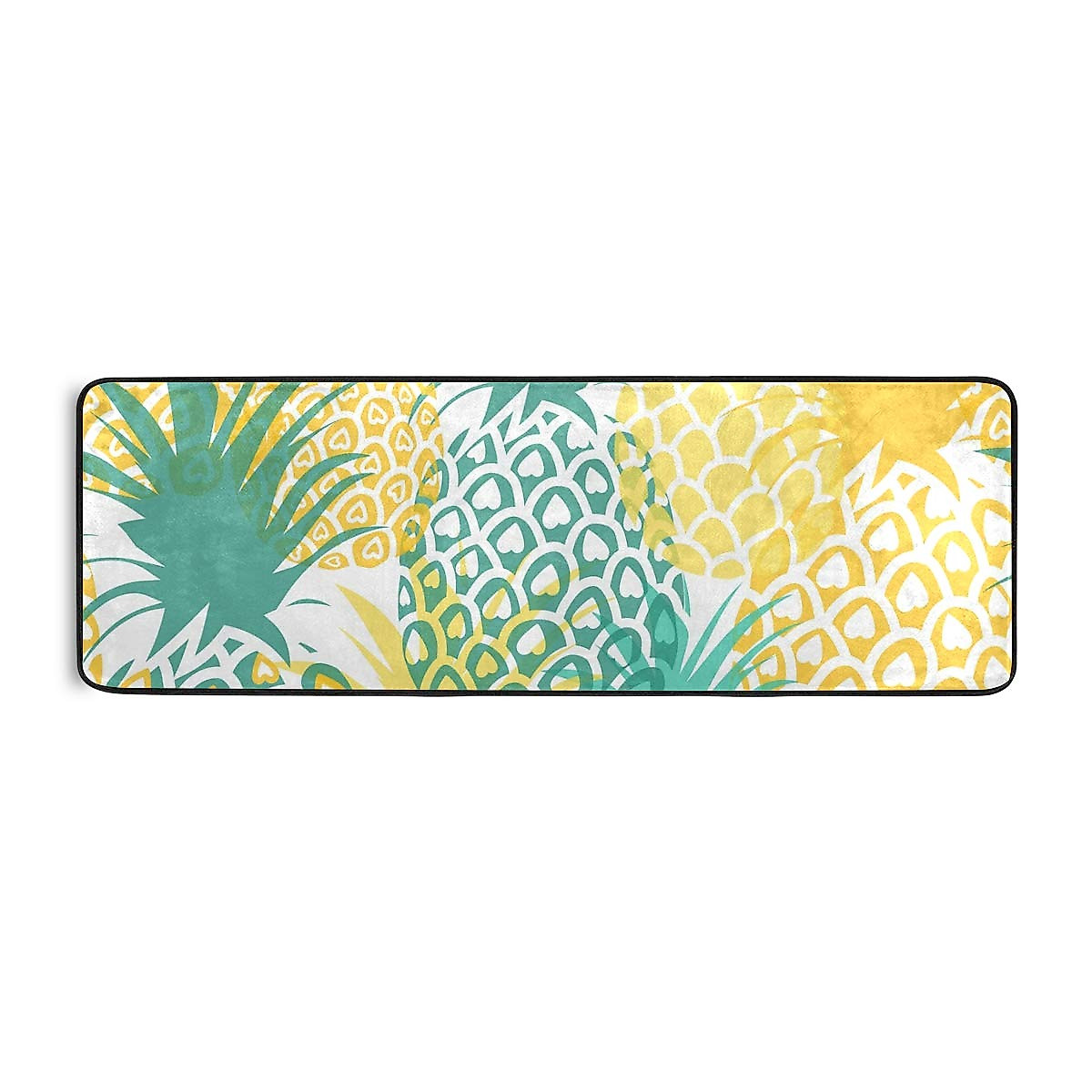 Pineapple Tropical Fruit Kitchen Rugs Non-Slip Soft Doormats Bath Carpet Floor Runner Area Rugs for Home Dining Living Room Bedroom 72" X 24"