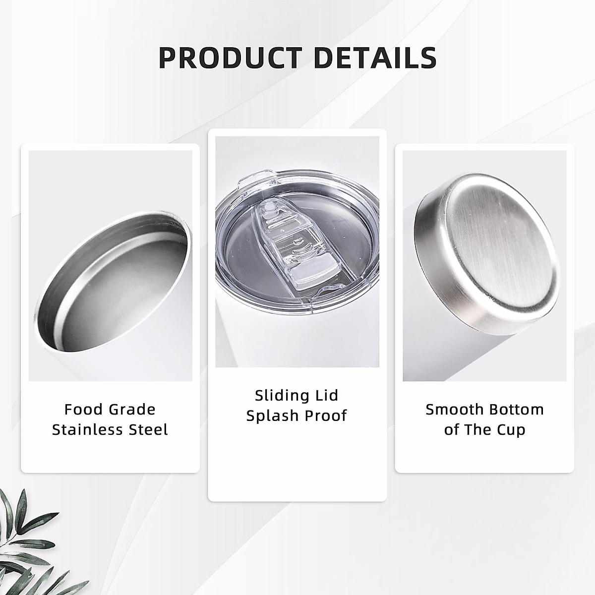 Custom Tumbler 20OZ Stainless Steel Vacuum Isolation, Personalized Stainless Steel Drinking Tumblers with Lid Straw Three-piece set, Customized Travel Cup Mug with Food grade Stainless Steel