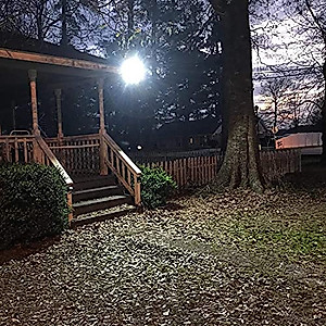 Lysed 2 Pack Solar Street Light Outdoor with Motion Sensor, 10000LM Dusk to Dawn Solar Flood Lights IP66 Waterproof LED Security Light for Parking Lot, Yard, Street, Basketball Court