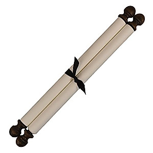 Blank Scroll 9x72" with wooden spindles-Oak, Black Walnut, Gold, Silver, Black