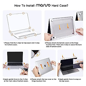 MOSISO Compatible with MacBook Air 13 inch Case 2022, 2021-2018 Release A2337 M1 A2179 A1932 Retina Display Touch ID, Plastic Hard Shell&Keyboard Cover&Screen Protector&Storage Bag, Transparent