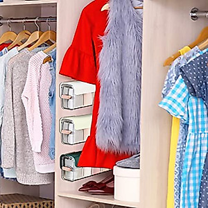 Qoyntuer Wall Mounted Underwear Drawer Organizer, Switchable 6 Cell Drawer Acrylic Sock and Underwear Organizer Anti Dust Underwear Storage Boxes for Underwear, Bra,Socks,Ties,Belts