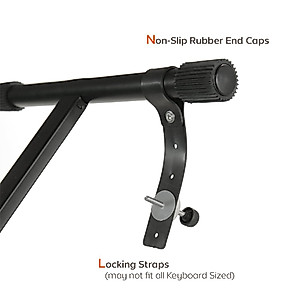 PARTYSAVING Pro Series One-Tier Portable Single-X Keyboard Stand with Locking Straps, APL1157