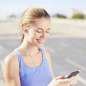 2 Packs in-Ear Headphones Wired Earbuds Earphones for MP3 MP4 iPod iPhone Samsung, 3.5mm,White and Black