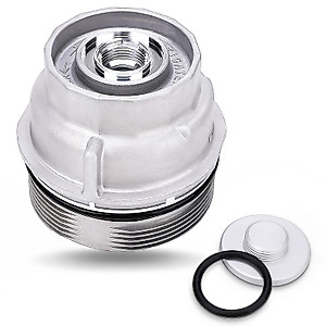 15620-31060 Oil Filter Housing Cap Assembly for Toyota Tundra Rav4 4Runner Camry Highlander Tacoma Avalon Sienna Venza Lexus RX350 Oil Filter Housing with Oil Plug Replace 1562031060 15643-31050