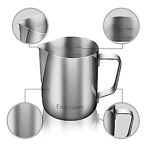 Empstorm 20 Bar Espresso Maker with Milk Frother Steam Wand, Compact Espresso Coffee Machine with for Cappuccino, Latte, Fast Heating (Fine)