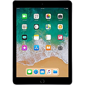 2018 Apple iPad 6th Gen (9.7- inch, Wi-Fi, 128GB)- Space gray (Renewed)