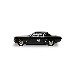 Scalextric Classic Ford Mustang Black and Gold #47 1:32 Slot Race Car C4405