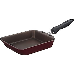 Thermos KFH-013E R Durable Series Egg Frying Pan, 5.1 inches (13 cm), Red, Induction Compatible