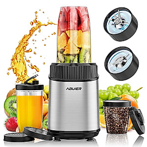 Bullet Blender Smoothie Maker 900W with To-Go Cups, Smoothie Blender, Upgrade 6-Point Blade, Smoothie Blender, Shake Blender Combo for Frozen Drink