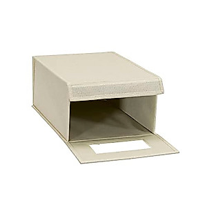 Household Essentials Large Drop Front Shoe Box 2 Pack, Beige