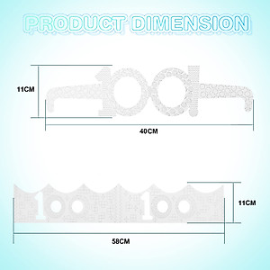 Civaner 48 Pieces 100th Day of School Decorations Kit Includes 24 Glasses and 24 Crowns 100th Day of School Celebration for Kids Project Students Personalize Show School Spirit