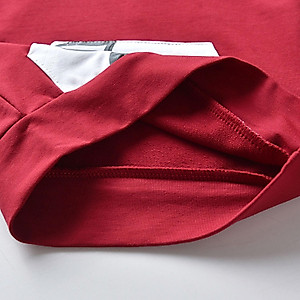 Eghunooy Baby Girl Clothes Long Sleeve Floral Hoodie Sweatshirt Pants with Pocket Headband Outfit Sets (3-6 Months) Wine Red