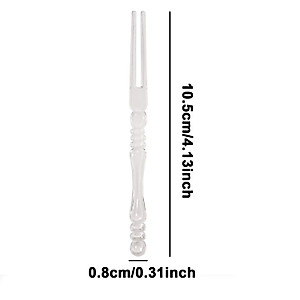Honbay 240PCS Disposable Plastic Fruit Mini Cake Forks Cocktail Picks Tasting Appetizer Forks for Home Bar Party
