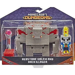 Minecraft Dungeons 3.25" Figures 2-Pk Battle Figures, Great for Playing, Trading, and Collecting, Action and Battle Toy for Boys and Girls Age 6 and Older