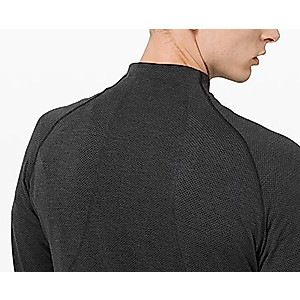 Lululemon Athletica Mens Metal Vent Tech 12 Zip Long Sleeve Shirt (Deep Coal, M),Medium
