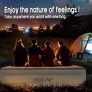 NXONE Air Mattress,Inflatable Single Airbed Luxury Double High Self Inflation Deflation Twin Air Mattress with Electric Built-in Pump, Blow Up Guest Bed for Home Portable Camping Travel,550lb