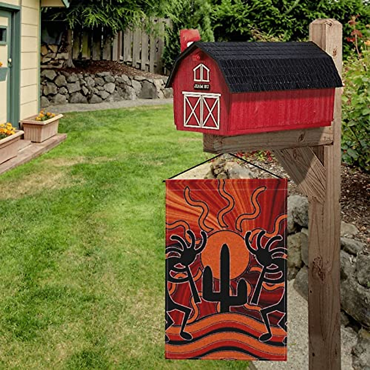 Hicyyu Southwestern Cactus Southwest Native Double Sided Garden Flag Outdoor Decorative For Various Party In Any Season 12x18 Inch, 18 In x12 In , 18 In x12 In