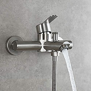 CIENCIA Stainless Steel Bathroom Shower Tub Faucet Wall-Mounted, Brushed Nickel, SNA516