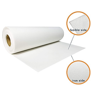 HimaPro Fusible Iron on Embroidery Stabilizer Backing 12 inch x 25 Yard Roll (Tearaway)