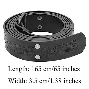 Joymiao Viking Belt for Men - Renaissance, Cosplay, Celtic Ring, Dark Knight & Ren Faire Accessory
