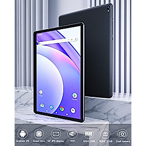 10 inch Tablet Android, Tablets Computer 32GB ROM Storage 512GB Expand, 1280x800 IPS Touch Screen,2MP&8MP Camera, Support Bluetooth, WiFi, 6000mAh Battery, Google Certified Tablet PC, Gray