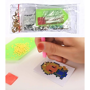 4 Pcs Diamond Painting Keychain, 5D Angel Girl Diy Diamond Pendant for Kids and Adult Beginners, Pendant Art Craft Bag Decor, Phone Straps Gift£¬Christmas Tree Ornament£¬Key Ring