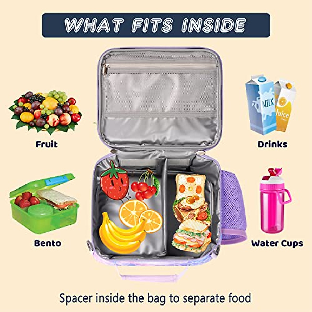 Choco Mocha 17inch Unicorn Backpack + Lunch Bag+ Pencil Bag