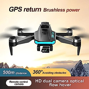 GoolRC GPS 5GWIFI Remote Control Drone with Camera 720P Dual Camera Obstacle Avoidance Brushless Motor Optical Flow Localization Remote Control Quadcopter for Kids Adults with Storage Bag