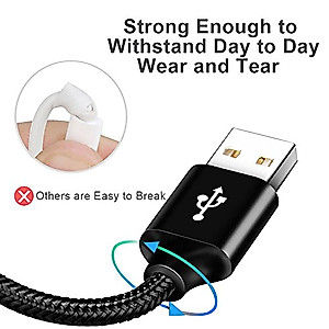 COSOOS 4 Short USB Cables (9in/23cm) Nylon Braided Fast Charging Syncing Power Cords Compatible for iPhone 14 Pro Max,14 Plus,14,13,12,11,XS,XR,X,8,iPad Air,cMini,Airpods, Pencil,Charging Station