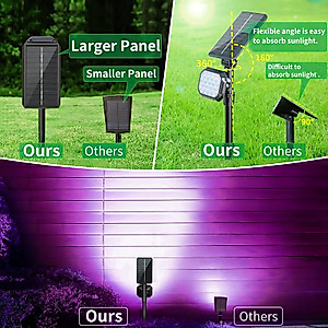 JSOT Solar Lights Outdoor Waterproof - Color Changing Spot Lights Outside, Solar Powered Spotlight Landscape Lighting Halloween Spotlights for Tree Garden Yard Pathway Driveway House Christmas
