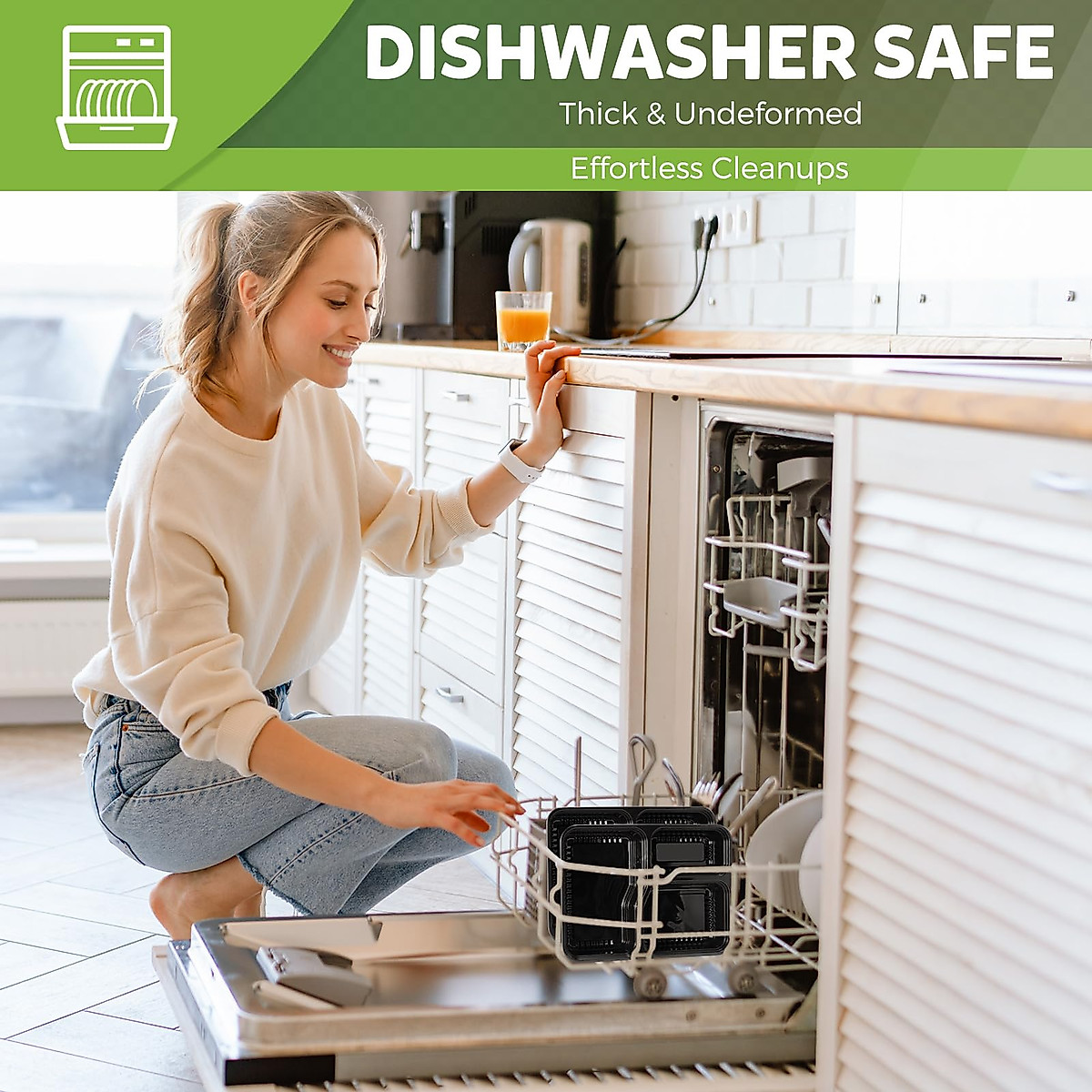 Meal Prep Containers Reusable【3 Compartment 34oz】50 Pack Food Prep Containers with Lids, Disposable To Go Containers, Plastic Food Storage Containers with Lids For Lunch/Deli/Takeout/Leftover