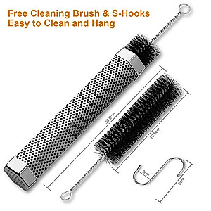 Premium Pellet Smoker Tube for All Grill Electric Gas Charcoal or Smokers- 5 Hours of Billowing Smoke - Cold or Hot Smoking- Ideal for Smoking Cheese Nuts Steaks Fish Pork Beef - 12" Stainless Steel