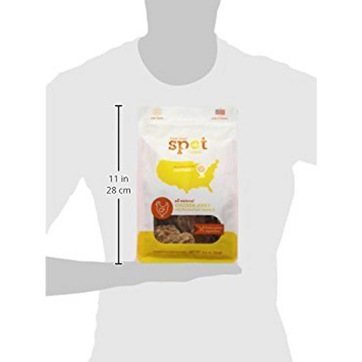 Spot Farms All Natural Human Grade Dog Treats, Chicken Jerky With Flaxseed And Vitamin E, 12.5 Ounce