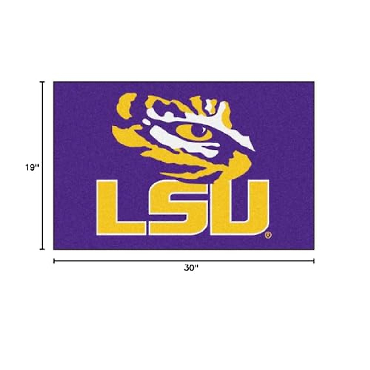 FANMATS 3944 LSU Tigers Starter Mat Accent Rug - 19in. x 30in. | Sports Fan Home Decor Rug and Tailgating Mat - LSU Primary Logo