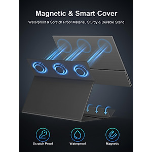 MAGICRAVEN 4K Portable Monitor, 14.5" IPS Laptop Screen, Slim Lightweight 1500:1 Dual USB C HDMI Gaming Display with Speakers, Travel Monitor for PC Phone PS5/4 Xbox Switch