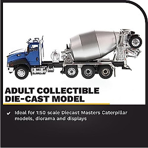 Diecast Masters Caterpillar CT660 Day Cab Tractor w/McNeilus Concrete Mixer | Transport Series Cat Trucks & Construction Equipment | 1:50 Scale Model Diecast Collectible Model 85664