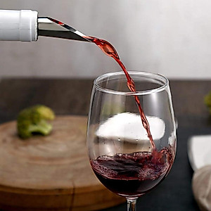 Hemoton 6pcs/ set Kitchen Stainless Steel Wine Bottle Collars Wine Drip Ring Wine Cork Stopper Wine Pourer Aerator