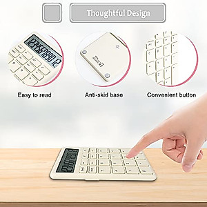 VEWINGL 12 Digit Calculator,Hold with one Hand,4 Function Calculator with Large LCD Display for Office,School,Home & Business Use,Automatic Sleep,5.4 * 3.3in
