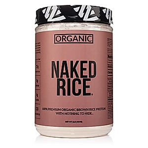 Naked Rice 1LB - Organic Brown Rice Protein Powder - Vegan Protein Powder, GMO Free, Gluten Free & Soy Free. Plant-Based Protein, No Artificial Ingredients - 15 Servings